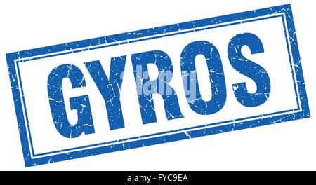 square grunge blue gyros stamp Stock Vector Image & Art - Alamy