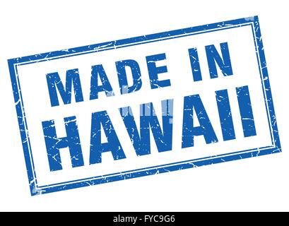 Hawaii blue square grunge made in stamp Stock Vector Image & Art - Alamy