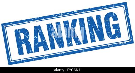 ranking blue square grunge stamp on white Stock Vector Image & Art - Alamy