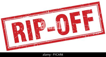 rip-off red square grunge stamp on white Stock Vector Image & Art - Alamy