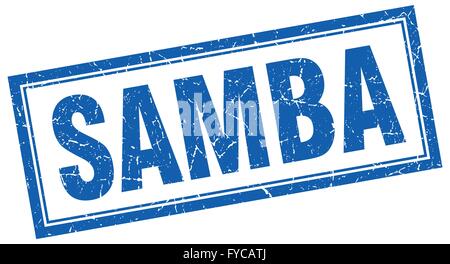 samba stamp. samba square grunge blue sign Stock Vector Image & Art - Alamy