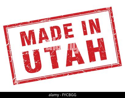 Utah red square grunge made in stamp Stock Vector Image & Art - Alamy