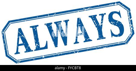 always blue square vintage grunge isolated sign Stock Vector Image ...