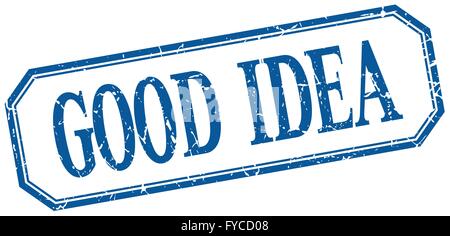 square grunge blue good idea stamp Stock Vector Image & Art - Alamy