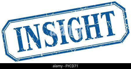 insight blue square vintage grunge isolated sign Stock Vector Image ...