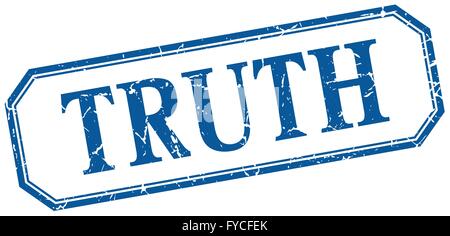 truth blue square vintage grunge isolated sign Stock Vector Image & Art ...
