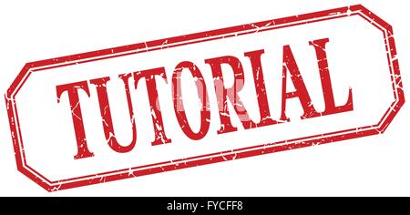 tutorial stamp. tutorial label. square grunge sign Stock Vector Image ...