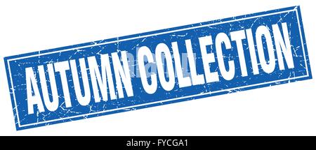square grunge blue autumn collection stamp Stock Vector Image & Art - Alamy