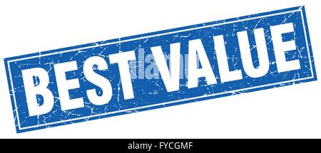 best value blue square grunge stamp on white Stock Vector Image & Art ...