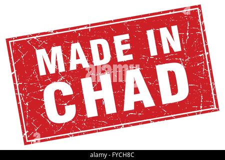 Chad red square grunge made in stamp Stock Vector Image & Art - Alamy