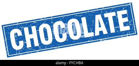 square grunge blue chocolate stamp Stock Vector Image & Art - Alamy
