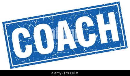 square grunge blue coach stamp Stock Vector Image & Art - Alamy