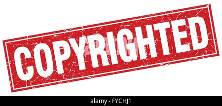 square grunge red copyrighted stamp Stock Vector Image & Art - Alamy