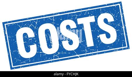 costs blue square grunge stamp on white Stock Vector Image & Art - Alamy