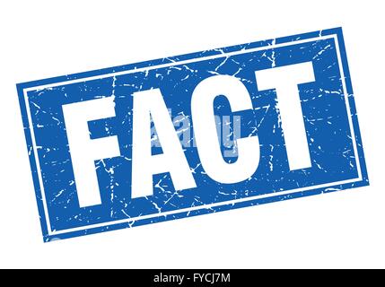 square grunge blue fact stamp Stock Vector Image & Art - Alamy