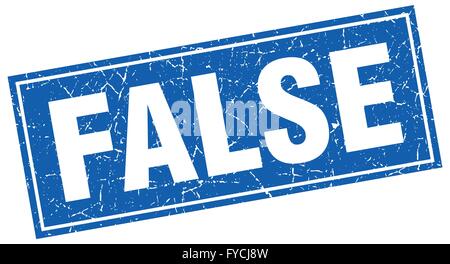 false blue square grunge stamp on white Stock Vector Image & Art - Alamy