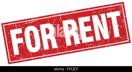 square grunge red for rent stamp Stock Vector Image & Art - Alamy