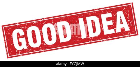square grunge red good idea stamp Stock Vector Image & Art - Alamy