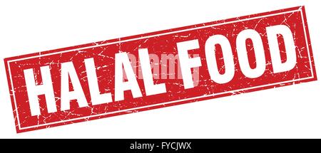 halal food red square grunge stamp on white Stock Vector Image & Art ...