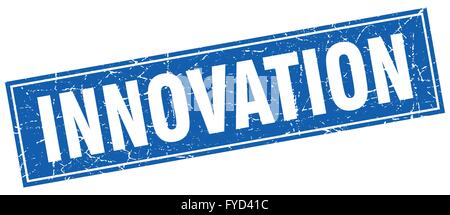 innovation blue square grunge stamp on white Stock Vector Image & Art ...