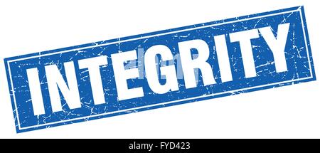 square grunge blue integrity stamp Stock Vector Image & Art - Alamy