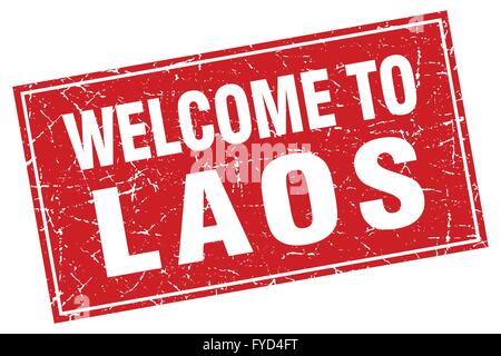 welcome to Laos red square grunge stamp Stock Vector Image & Art - Alamy