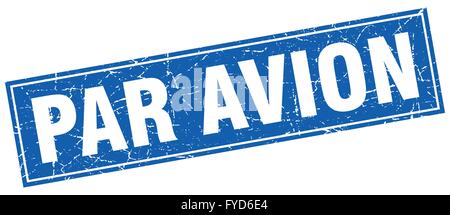 par avion blue square grunge stamp on white Stock Vector Image & Art ...