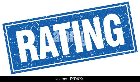 rating blue square grunge stamp on white Stock Vector Image & Art - Alamy