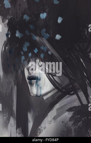 Abstract Beautiful Woman portrait Stock Photo - Alamy