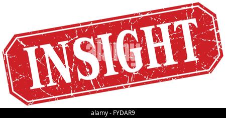 insight square red grunge vintage isolated label Stock Vector Image ...