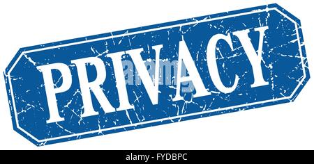 privacy square blue grunge vintage isolated label Stock Vector Image ...
