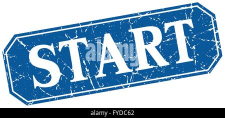 start square blue grunge vintage isolated label Stock Vector Image ...