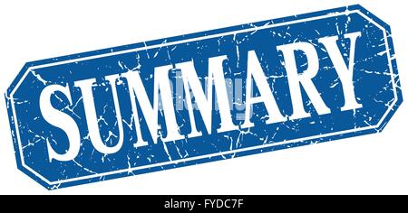 summary square blue grunge vintage isolated label Stock Vector Image ...