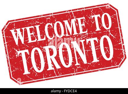 Toronto red square grunge welcome to stamp Stock Vector Image & Art - Alamy