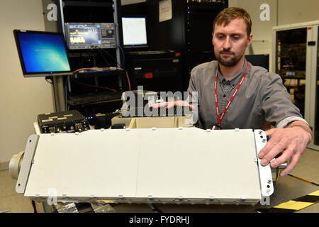 Engineer Jiri Nykodym of Honeywell presents JetWave wireless in-flight ...