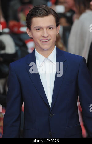 Tom Holland attends the European Premiere of In The Heart of The Sea at ...
