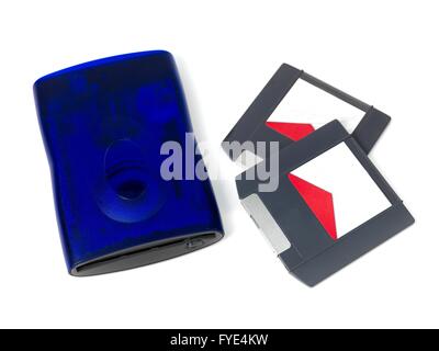 A backup zip drive isolated against a white background Stock Photo - Alamy