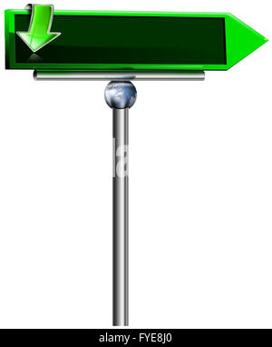 Green empty road sign Stock Photo - Alamy