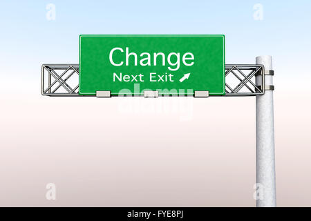 Highway Sign - Change Stock Photo - Alamy
