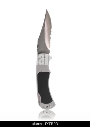 Hunting knife with bone handle isolated on white background Stock Photo ...