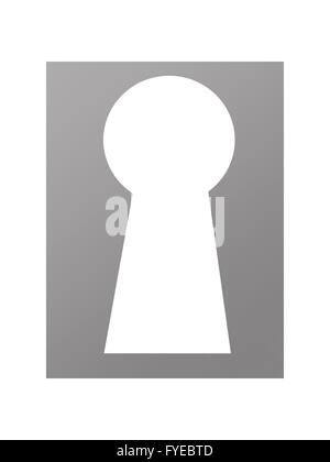 Door Keyhole Isolated Black and White Stock Photo - Alamy