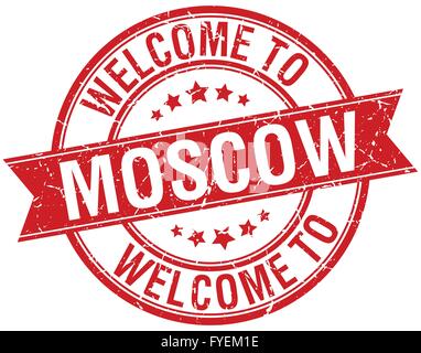 Moscow stamp. welcome to Moscow red sign Stock Vector Image & Art - Alamy