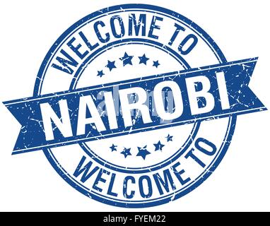 Welcome to Nairobi stamp. Nairobi round sign isolated on white ...