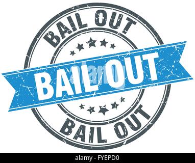 bail out blue round grunge stamp Stock Vector Image & Art - Alamy