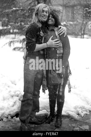 Actors Bill Öhrström and Princess Patience refresh themselves with a ...