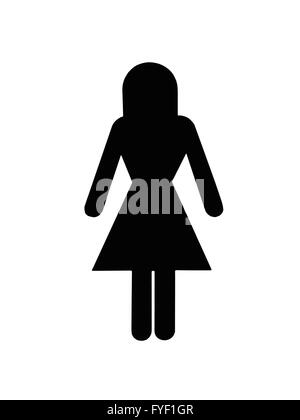 A female cutout figurine isolated against a black background Stock ...