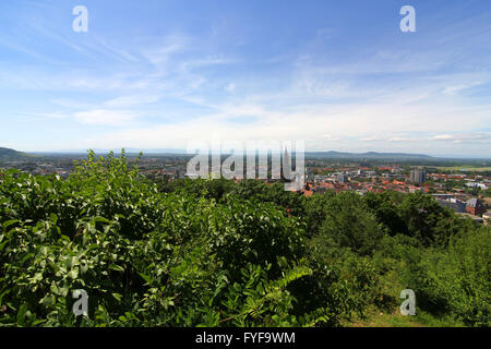 Landscape south of Freiburg im Breisgau, Black Forest mountain range ...