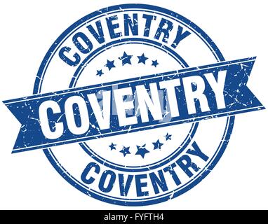 Coventry blue round grunge vintage ribbon stamp Stock Vector Image ...