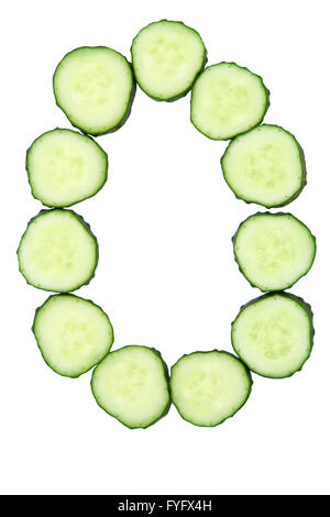 Vegetable Alphabet of chopped cucumber - letter E Stock Photo - Alamy