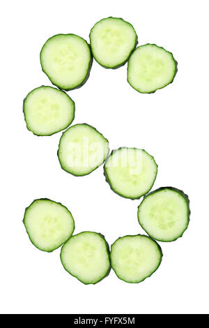 Vegetable Alphabet of chopped cucumber - letter I Stock Photo - Alamy